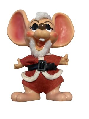 Vintage Roy Des Of Fla - Big Ear Mouse Christmas Santa Claus 10.5" Tall ...