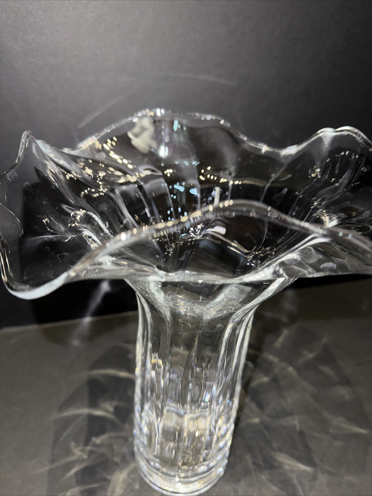 Selezione IVV Mouth Blown Made In Italy Clear Glass Vase | eBay