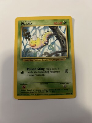 Pokemon Unlimited Weedle Base Set 69/102 | eBay