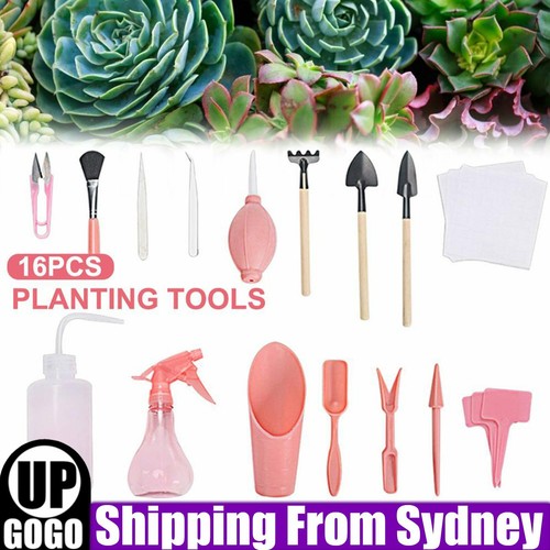 16X Pink Mini Garden Hand Tools Transplanting Succulent Plant Gardening ...
