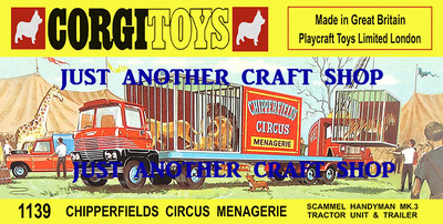 Corgi Jouets 1139 Chipperfields Cirque Ménagerie Transporter Affiche ...