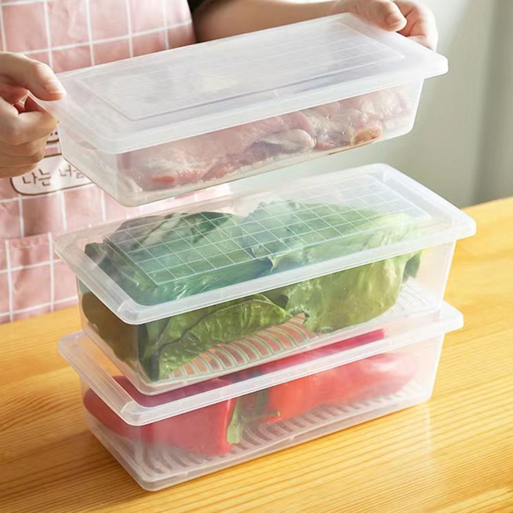 1Pcs Food Grade PP Crisper Box Fish Meat Storage Box Kitchen | eBay