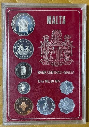 1972 /// Malta /// 8 Proof Coin Set | eBay