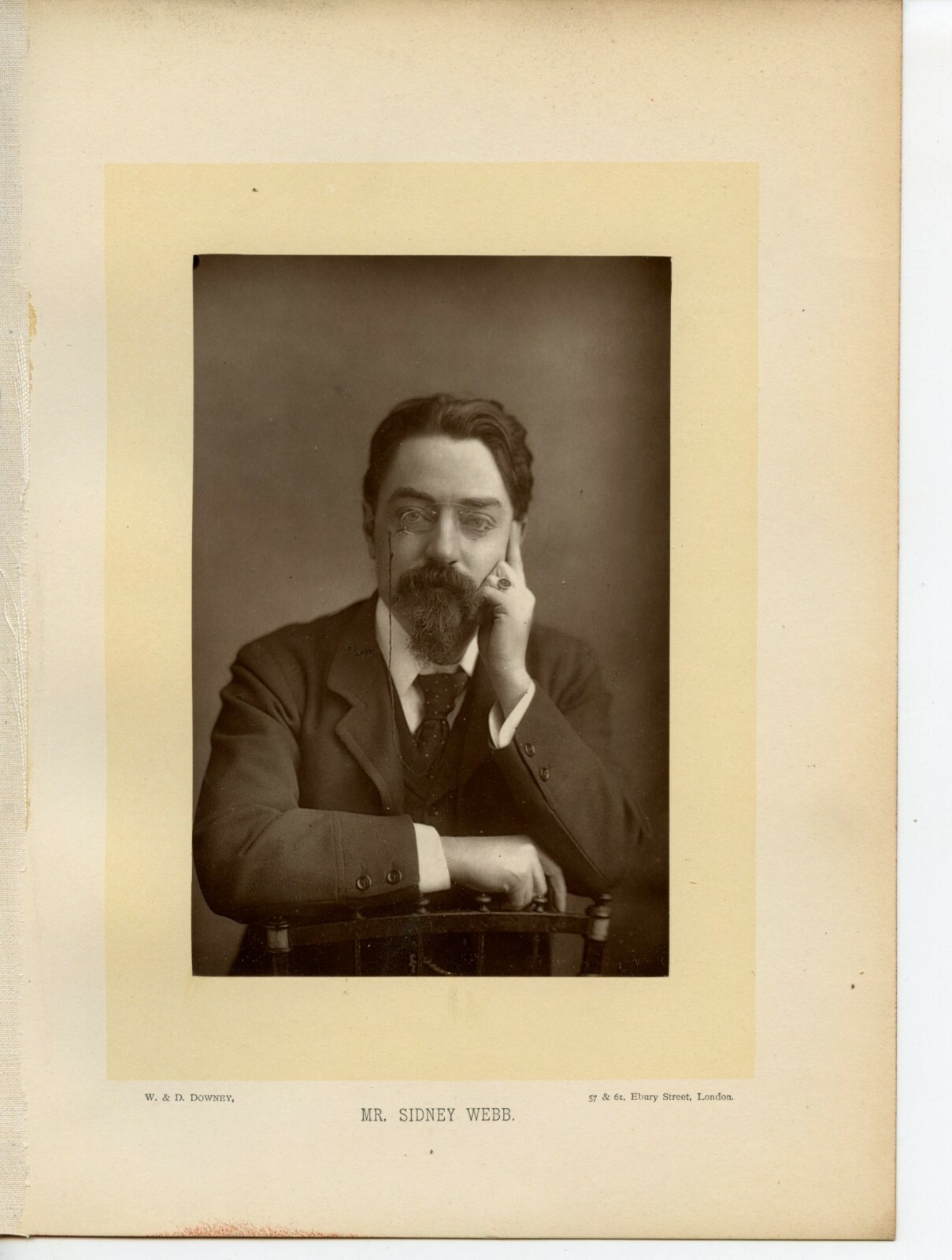 Vintage Cabinet Card W & D Downey Sidney Webb, 1st Baron Passfield | eBay