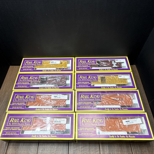 LOT OF 8 RAIL KING FREIGHT CARS MTH ELETRIC TRAINS 0 AND 0-27 | eBay