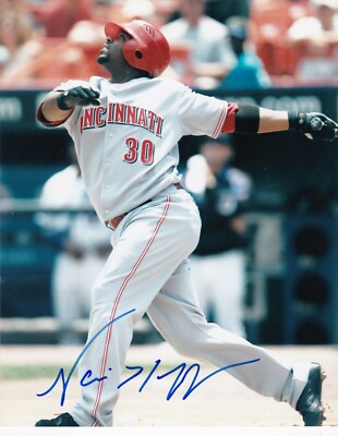 NORRIS HOPPER CINCINNATI REDS ACTION SIGNED 8x10 | eBay