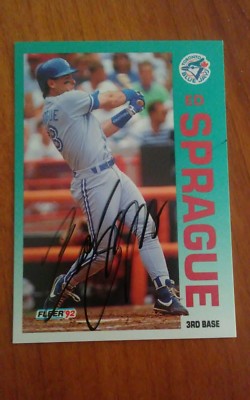 Ed Sprague 92 Fleer #340 Autograph | eBay