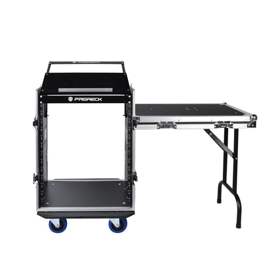 RK RECK 14U Rack Case With Slant Mixer Top, 20'' Depth, Plywood, Side ...