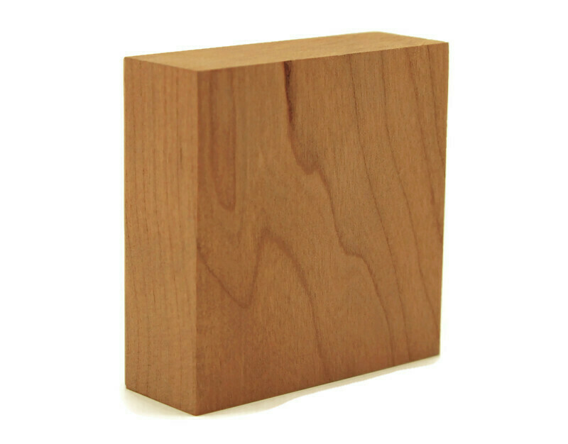 1" x 2-1/2" x 2-1/2" Poplar, Oak, and Cherry Rosette Bullseye Plinth ...