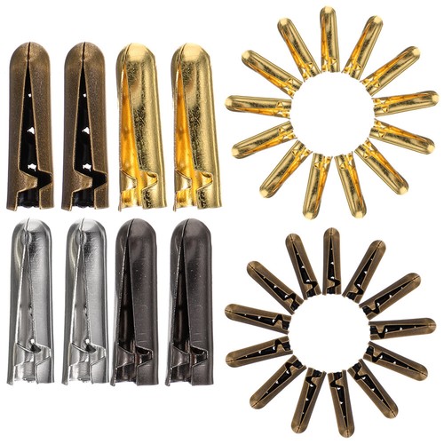 20 Pcs Metal Shoelace Head Rope End Caps Ends Tips Cylindrical ...