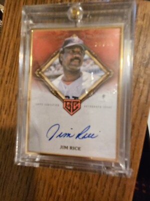 Jim Rice, Topps Gilded Collection, 2023, #HAFA-JR, 20/50, Gold Framed ...