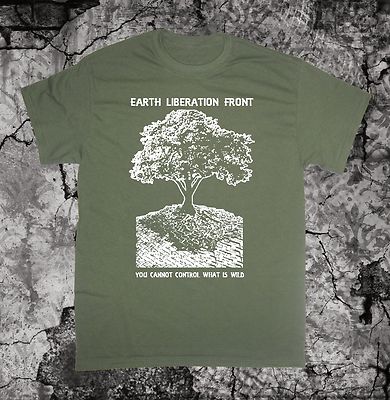 Earth Liberation Front T Shirt First Rights Animal Human ELF ALF ...