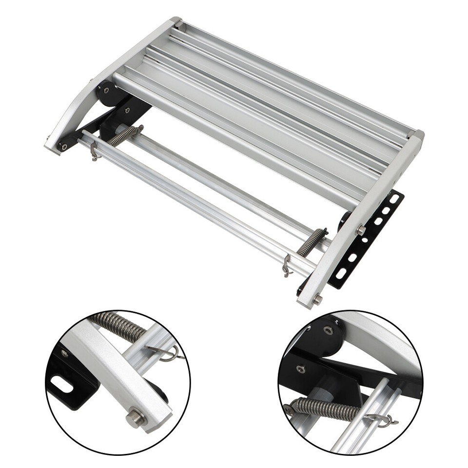 RV Camper Platform Steps Stair Anti-Slip Manual Pull Out Retractable ...