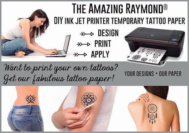 DIY Temporary Tattoo Transfer Paper INKJET Printer Only 10Sh 8 5 x11 diy-temporary-tattoo-transfer-paper-inkjet-printer-only-10sh-8-5-x11