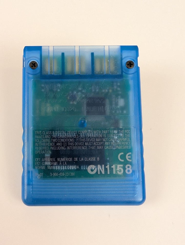 Sony PlayStation 2 Memory Card Clear Blue OEM PS2 Genuine Official ...