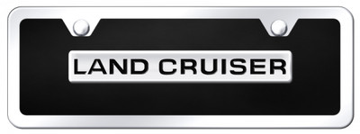 Toyota Land Cruiser Name Acrylic Mini Kit License Plate Chrome on Black ...
