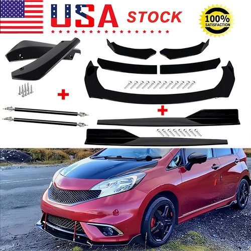 For Nissan Versa Note Front Bumper Lip Splitter Spoiler Side Skirts ...