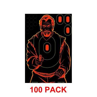 Birchwood Casey Shoot-N-C 12x18" Bad Guy Red Paper Adhesive Reactive ...