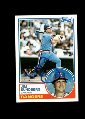 Jim Sundberg 1983 Topps Rangers authentic autographed card | eBay