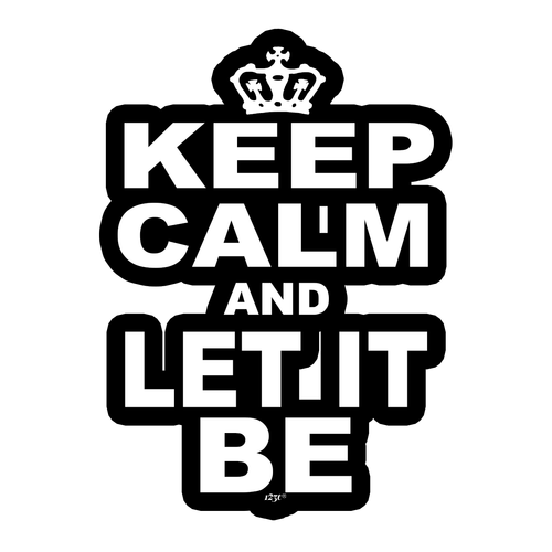 2 x Car Stickers - keep calm and let it be Decal Window Bumper Laptop ...