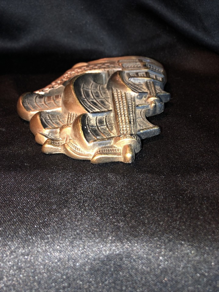 Vintage 1964 Miller Studio Inc. Chalkware Pirate Viking Ship Hanging ...