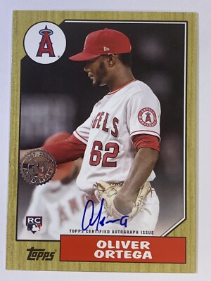 2022 Topps Update Oliver Ortega RC Rookie Autograph Card #87BA-OO ...