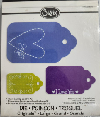 Sizzix Scallop Combo Tags #2 Originals Large Die 554991 Retired | eBay