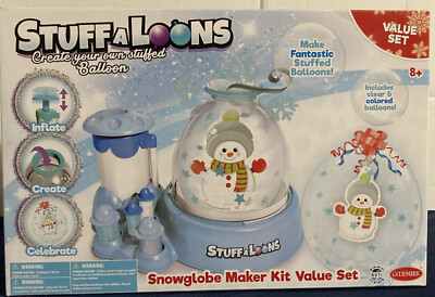 STUFF-A-LOONS - SNOWGLOBE MAKER KIT VALUE SET - SNOWMAN - MAKE STUFFED ...