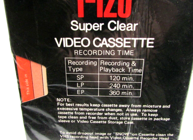TCM Blank VHS Tape T-120 Super Clear for sale online | eBay