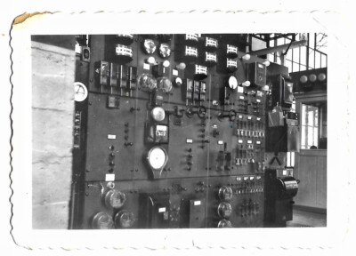 Vintage Old 1940s Photo of an Electrical Power Plant Equipment at Dam ...