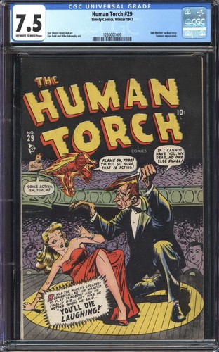 HUMAN TORCH #29 CGC 7.5 OW/WH PAGES // TIMELY COMICS 1947 | eBay