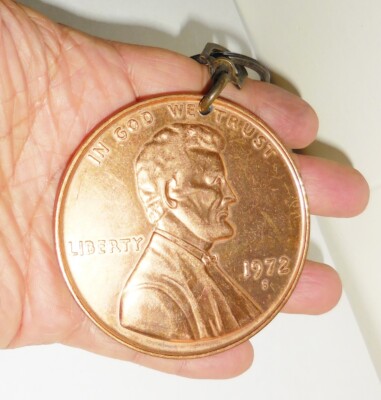 VINTAGE ENGLAND COPPER PENNY KEY CHAIN KEY RING DESIGN NR | eBay