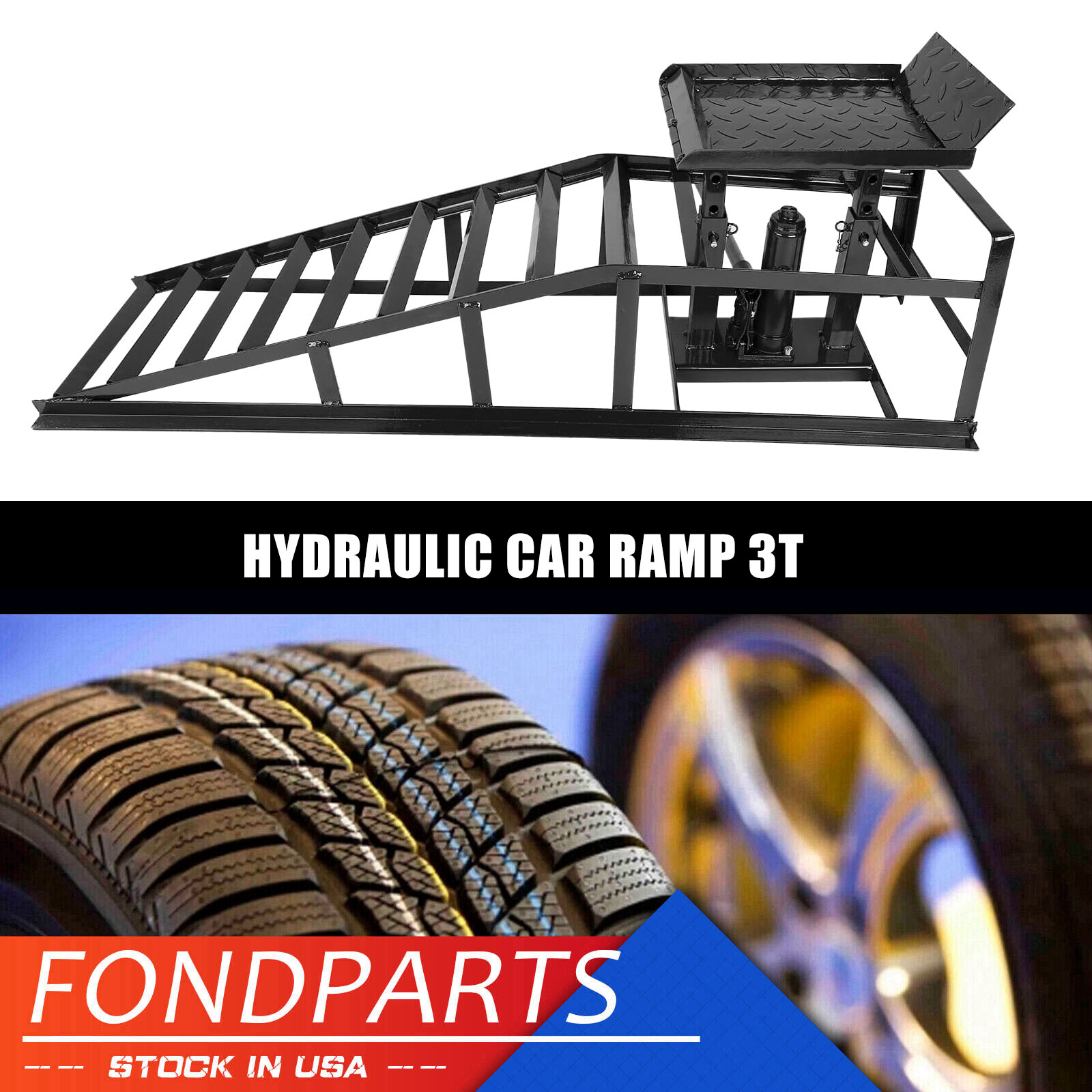 1PC Heavy Duty Auto Car Truck Service Ramp Lift Hydraulic Lift Frame ...