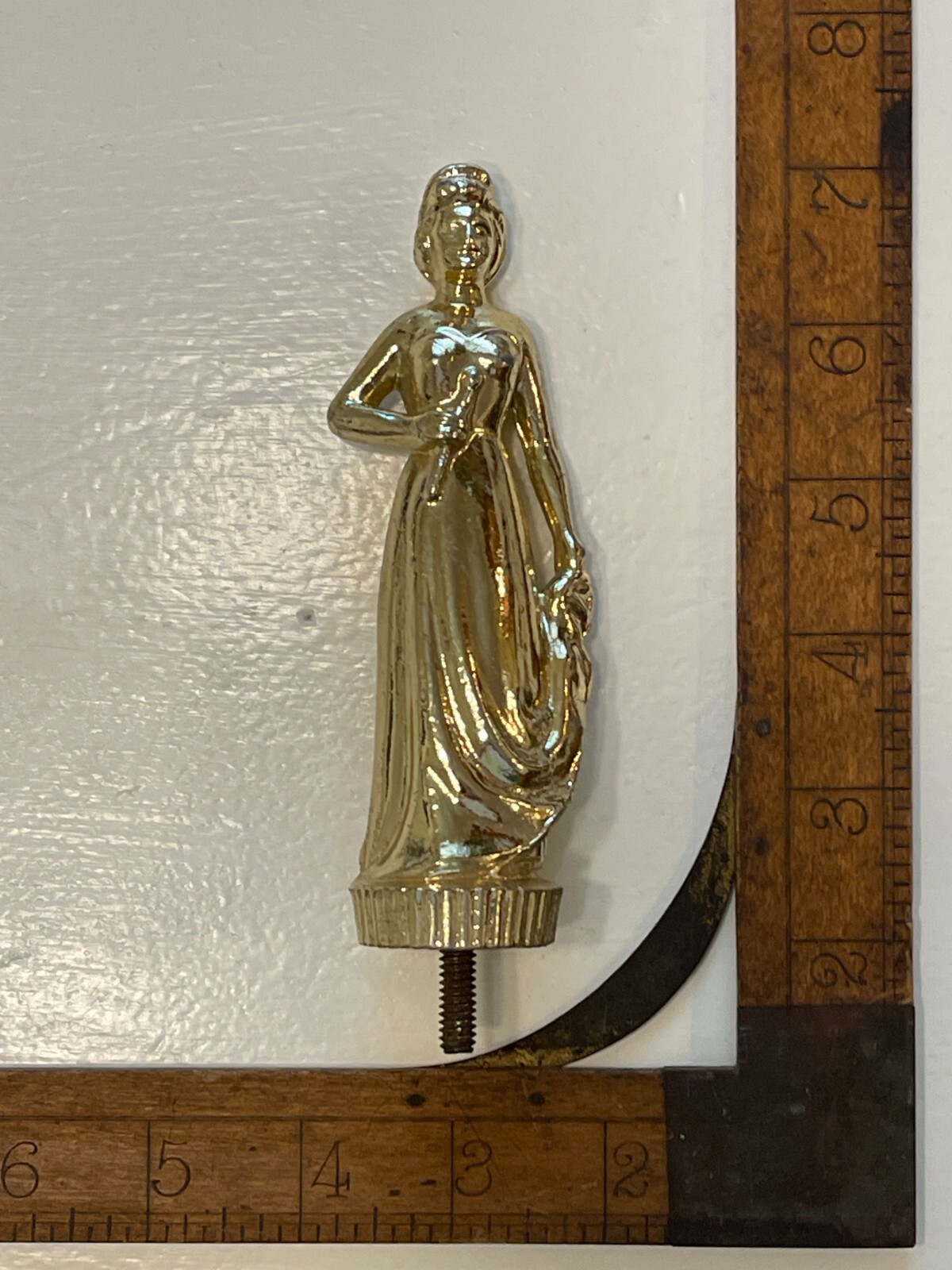 BEAUTY PAGEANT QUEEN WINNER VINTAGE METAL TROPHY FIGURE TOPPER GOLD | eBay