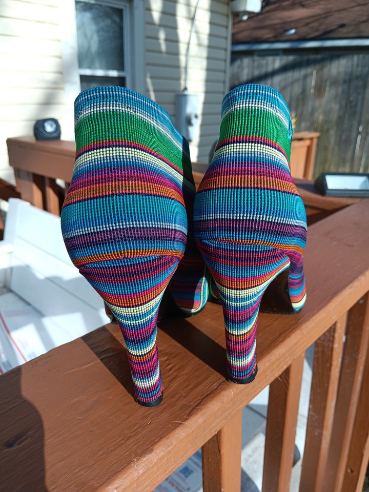 WOMENS UN UNITED NUDE MANHATTAN STRIPE MID FOLD ANKLE BOOTIES SZ 40/9 | eBay