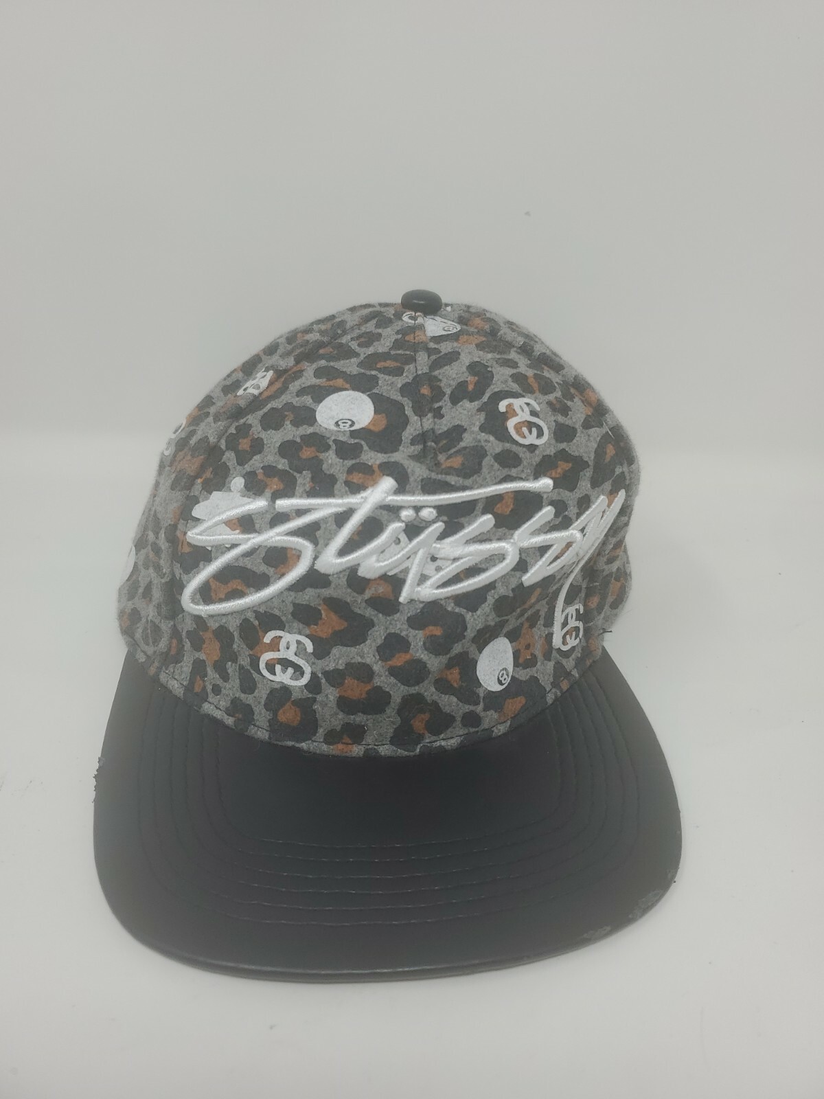 Stussy Leopard Logo Strapback Hat 8 Ball Dice All ove… - Gem