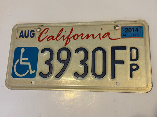 2014 California HANDICAP License Plate Tag & Bonus Plaque | eBay