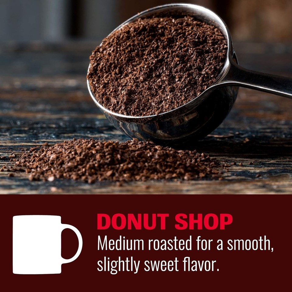 Authentic Donut Shop Medium Roast Coffee - Delightful Sweet Taste, 23 ...