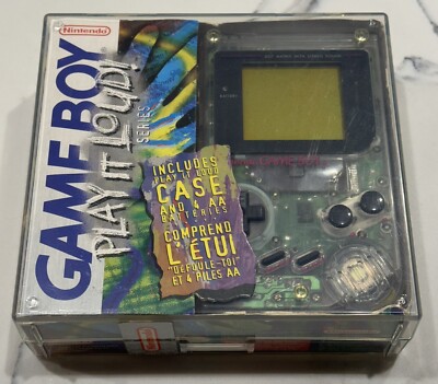 Nintendo Game Boy Clear DMG-01 Play It Loud VGC Complete Box CIB Manual ...