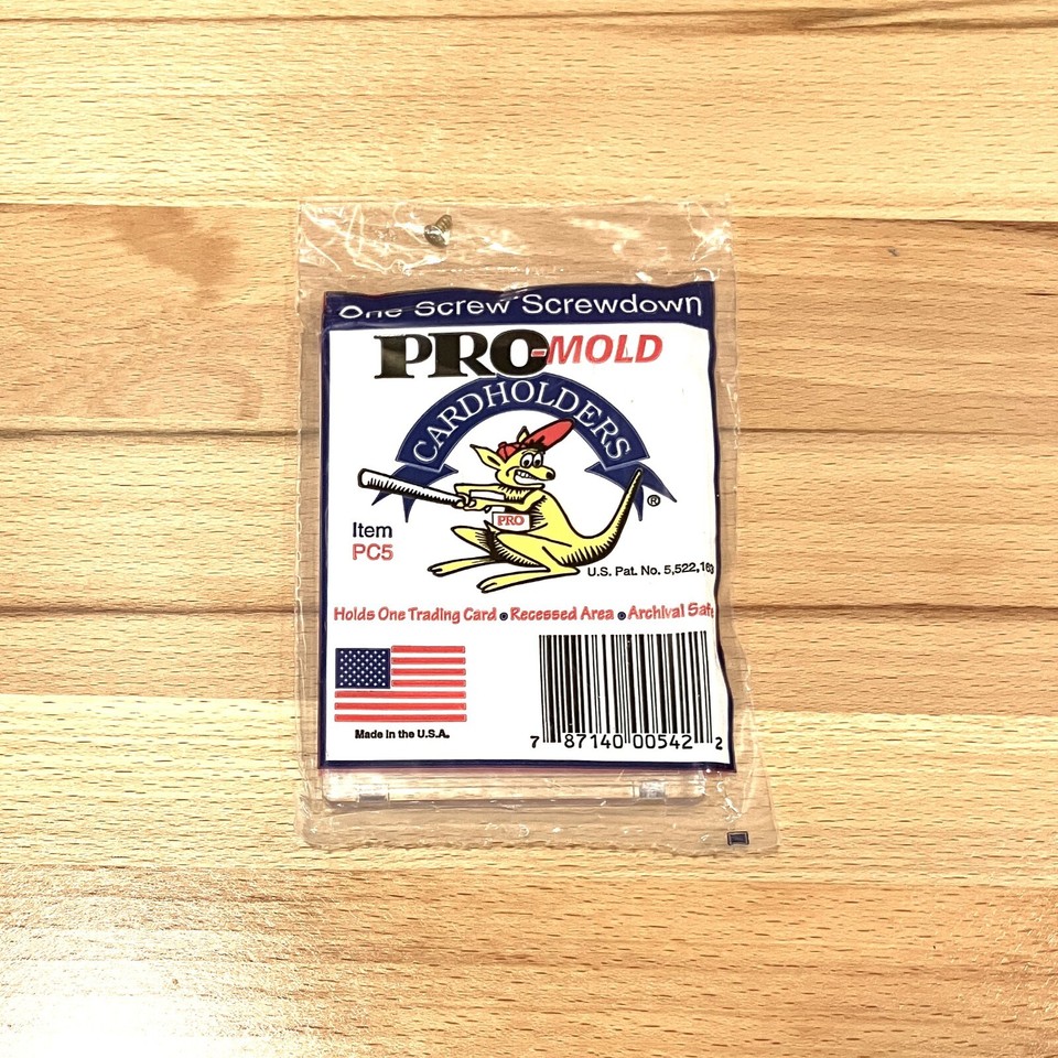 25 New Clear Baseball Card Display Cases Pro-Mold PC5 One Screw - Made ...
