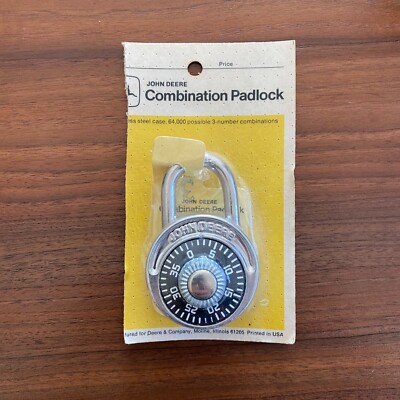 NOS VTG 70s 80s John Deere combination dial padlock TY1892 USA MADE | eBay