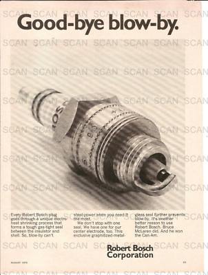 1970 Bosch Spark Plugs Vintage Magazine Ad Robert Bosch Corp. | eBay