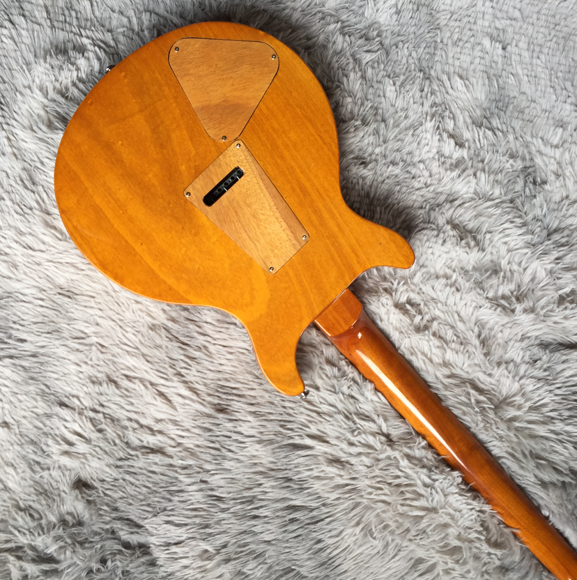 Custom SE PR Yellow Flamed Maple Top Electric Guitar Bird Inlay Tremolo ...