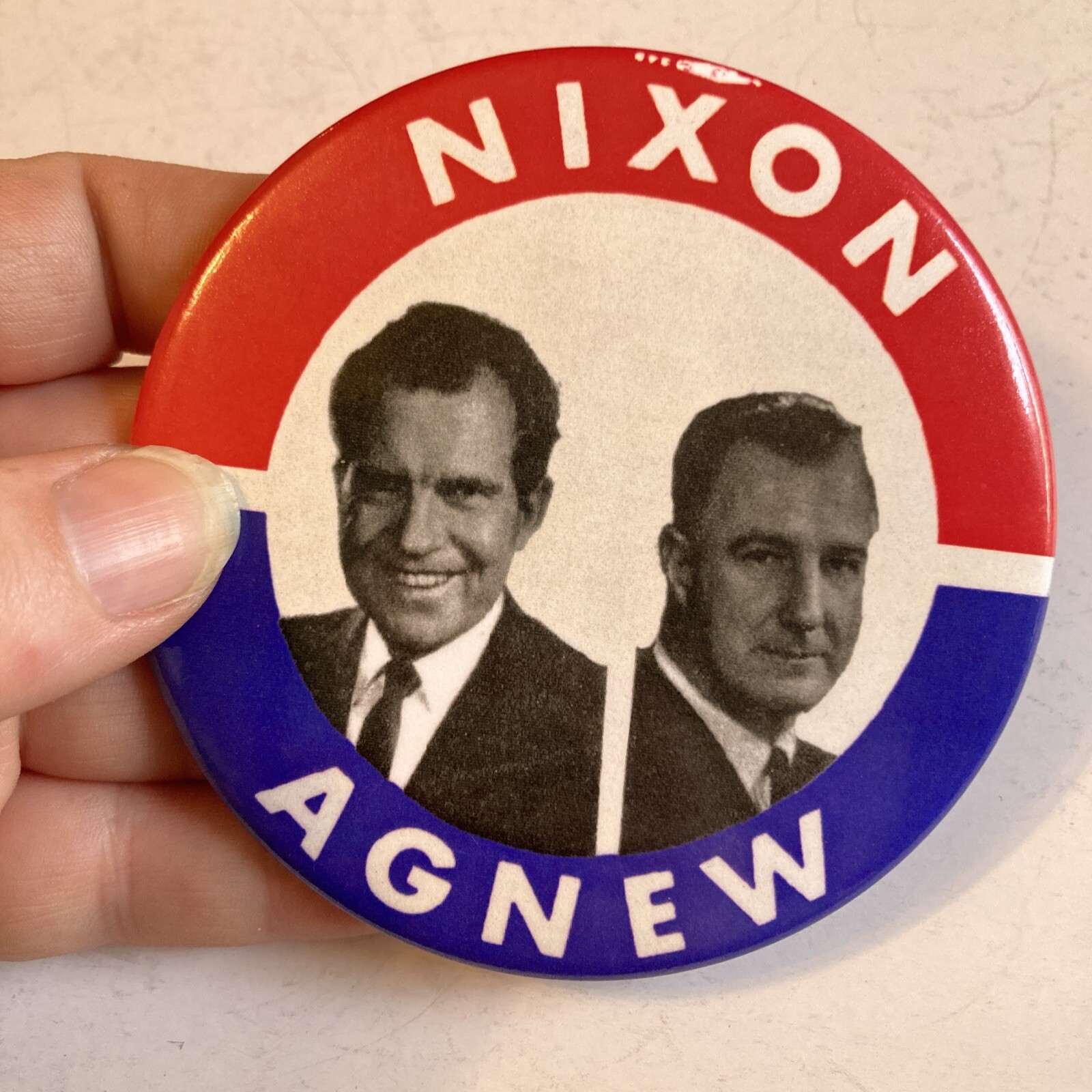Nixon Agnew 1968 Presidential Campaign Button 3.5 Inch | eBay