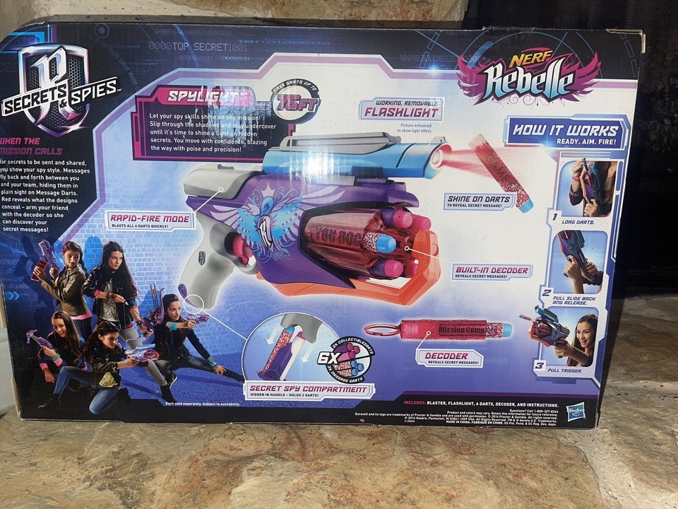 Nerf Rebelle Spylight Blaster Secret Spies w/ Flashlight BNIB A6762 ...