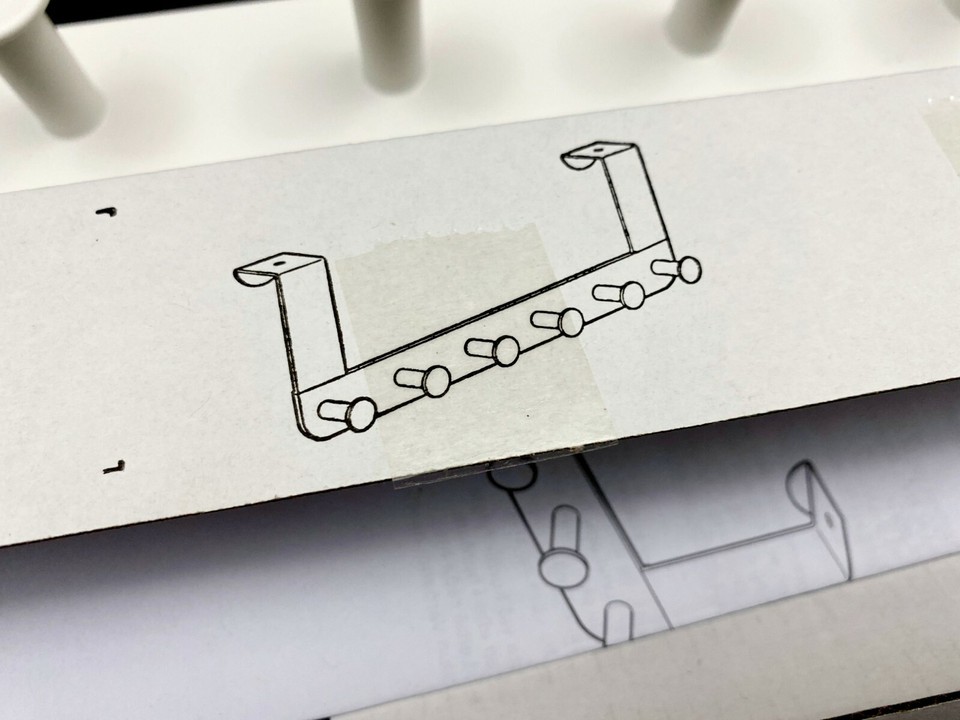 Ikea ENUDDEN Hanger w/6 Hooks for Door, Steel White - NEW | eBay