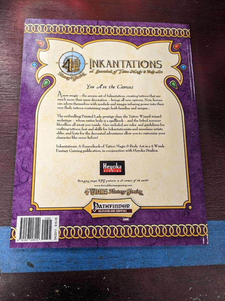 Inkantations A Source Book Of Tattoo Magic And Body Art Pathfinder | eBay