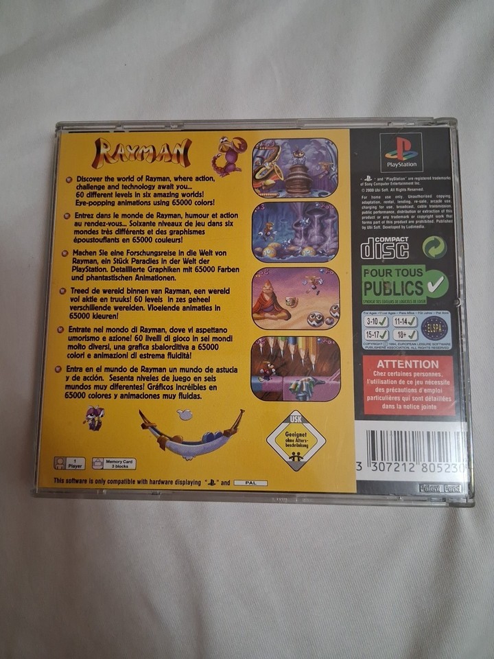 PS1 RAYMAN PLAYSTATION 1 ITALIANO COMPLETO QUASI COME NUOVO | eBay