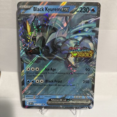 Jumbo Black Kyurem ex 048/191 Surging Sparks Stamped Black Kyurem ex ...