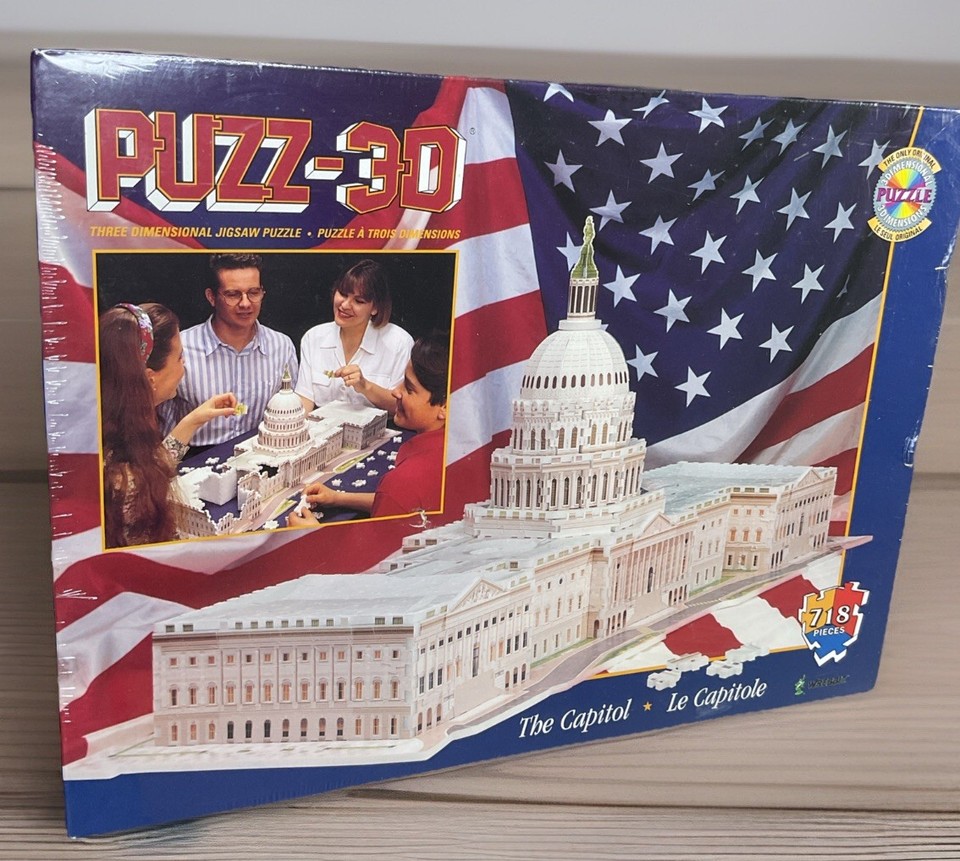 Wrebbit Puzz-3D The Capitol Jigsaw Puzzle 718 Pieces 1995 New Sealed ...